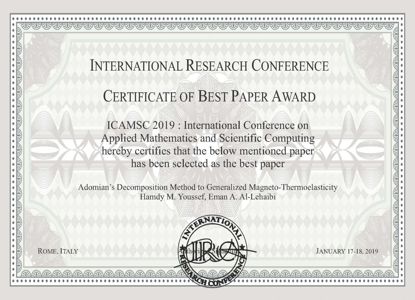 Two UQU Researchers Win the Best Research Award at the International ...